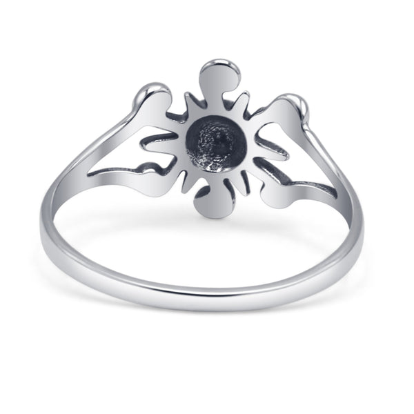 Sun Face Ring Oxidized 925 Sterling Silver Wholesale