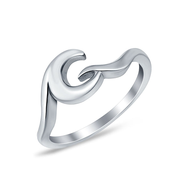 925 Sterling Silver Waves Ring Wholesale